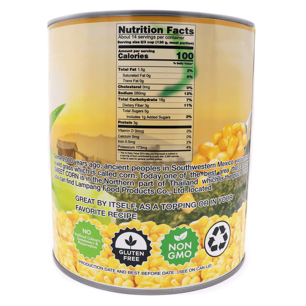 Sweet Kernel Corn 108 OZ - Lampang Food